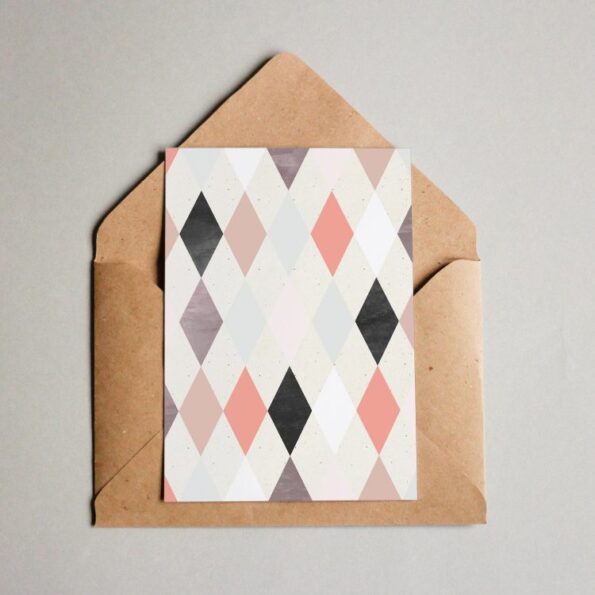 Postkarte "Muster #014 "Triangle"" | Fünf vor Zehn